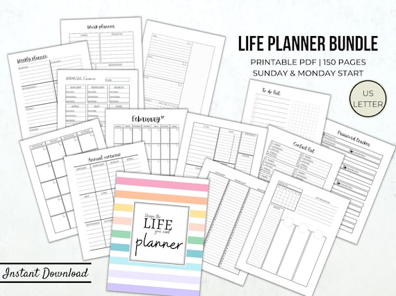 Ultimate Life Planner Life Binder Planner Bundle Daily Planner - Etsy