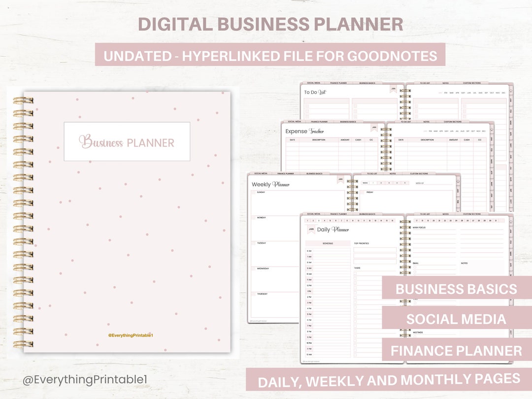 Digital Business Planner Goodnotes Business Planner Undated Digital ...