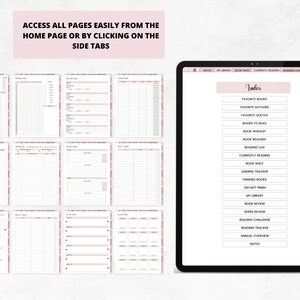 Digital Reading Journal, Reading Planner for Goodnotes, Notability ...