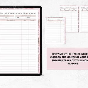 Digital Reading Journal, Reading Planner for Goodnotes, Notability ...