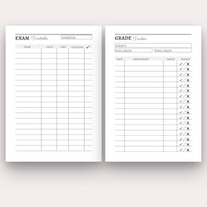 Student Planner Printable: Academic Organizer (A4, A5, US Letter ...