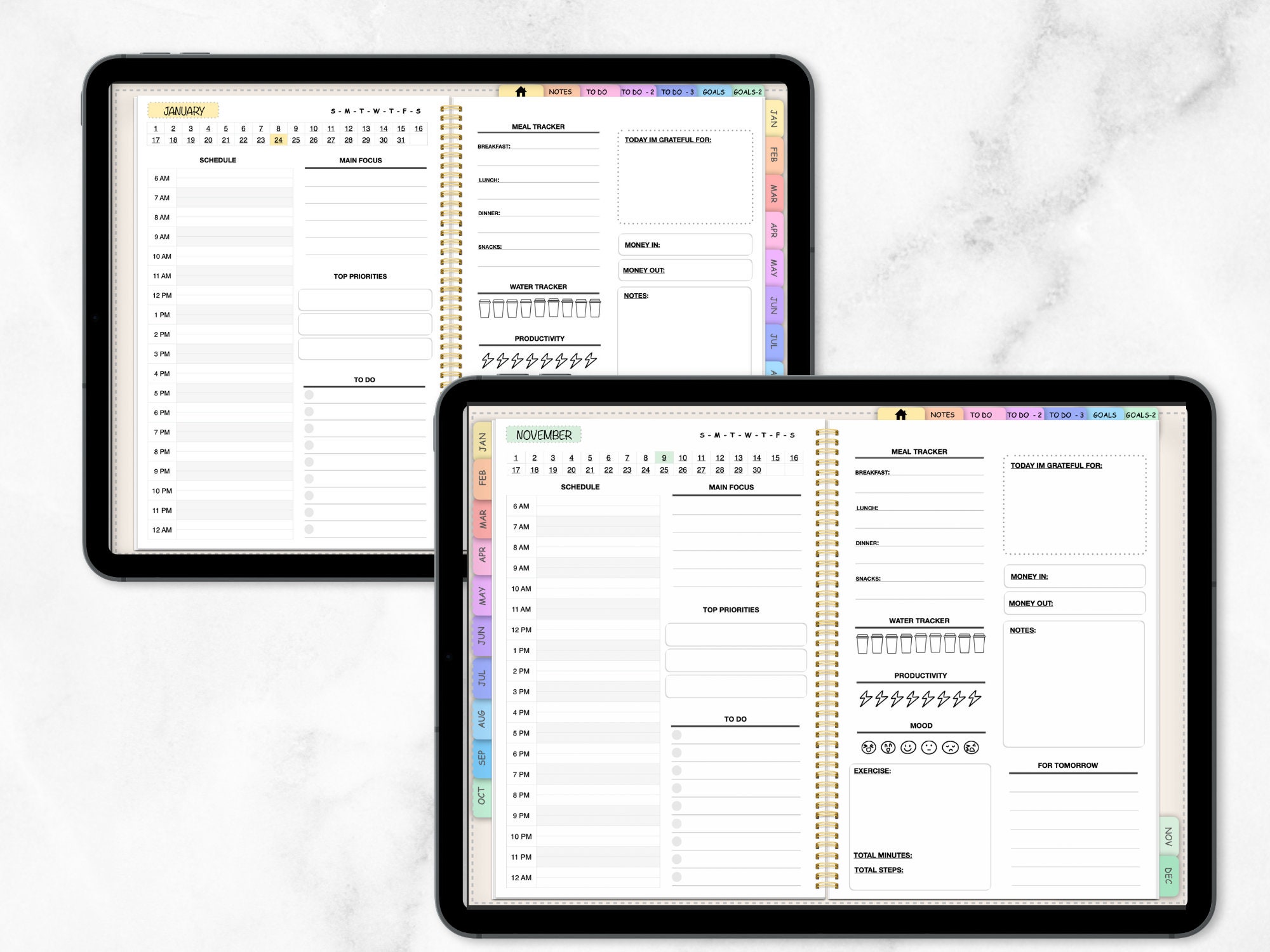 Digital Planner Undated Daily Planner Goodnotes Planner for | Etsy