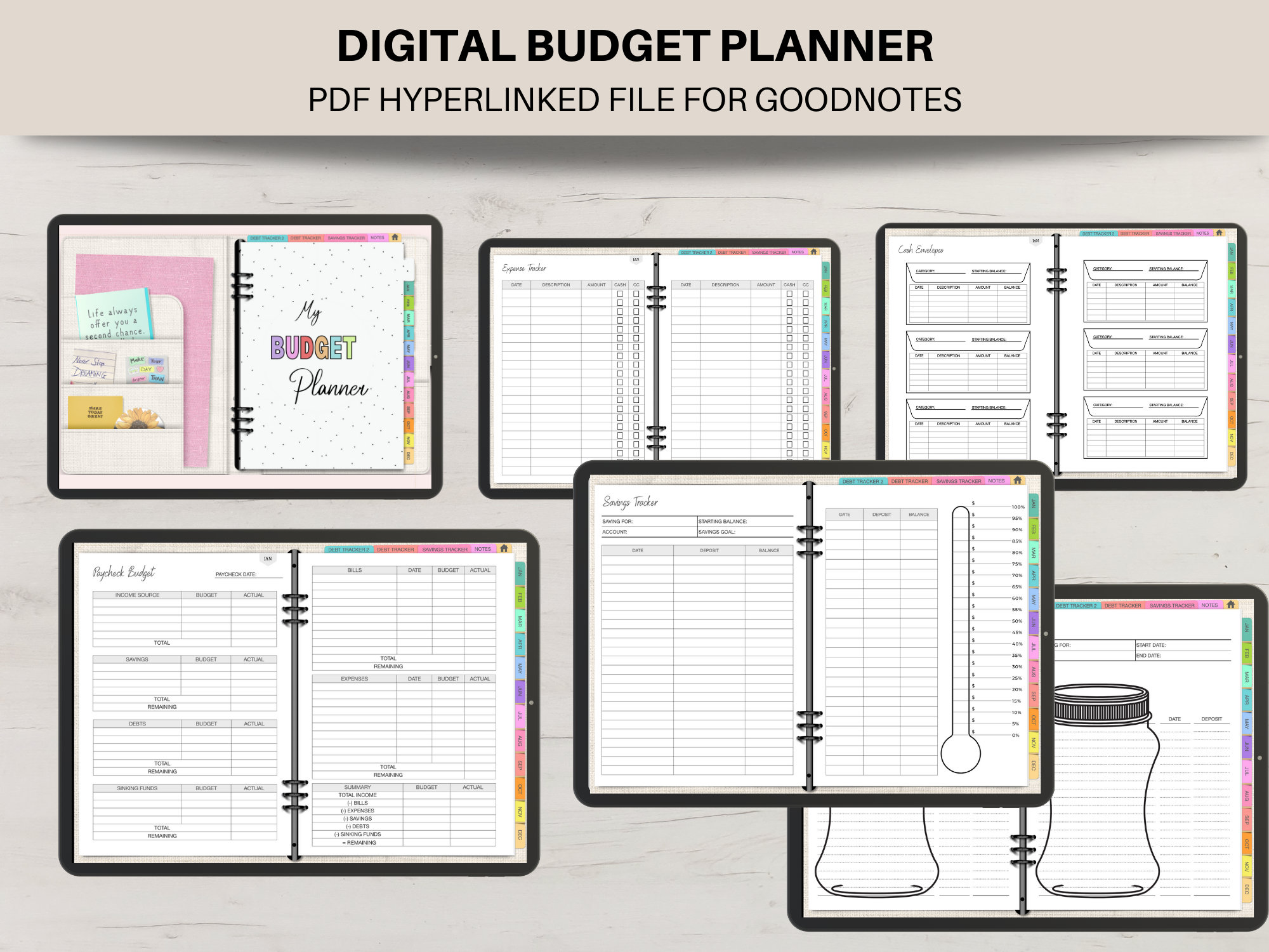Digital Budget Planner Goodnotes Finance Planner Ipad Budget - Etsy