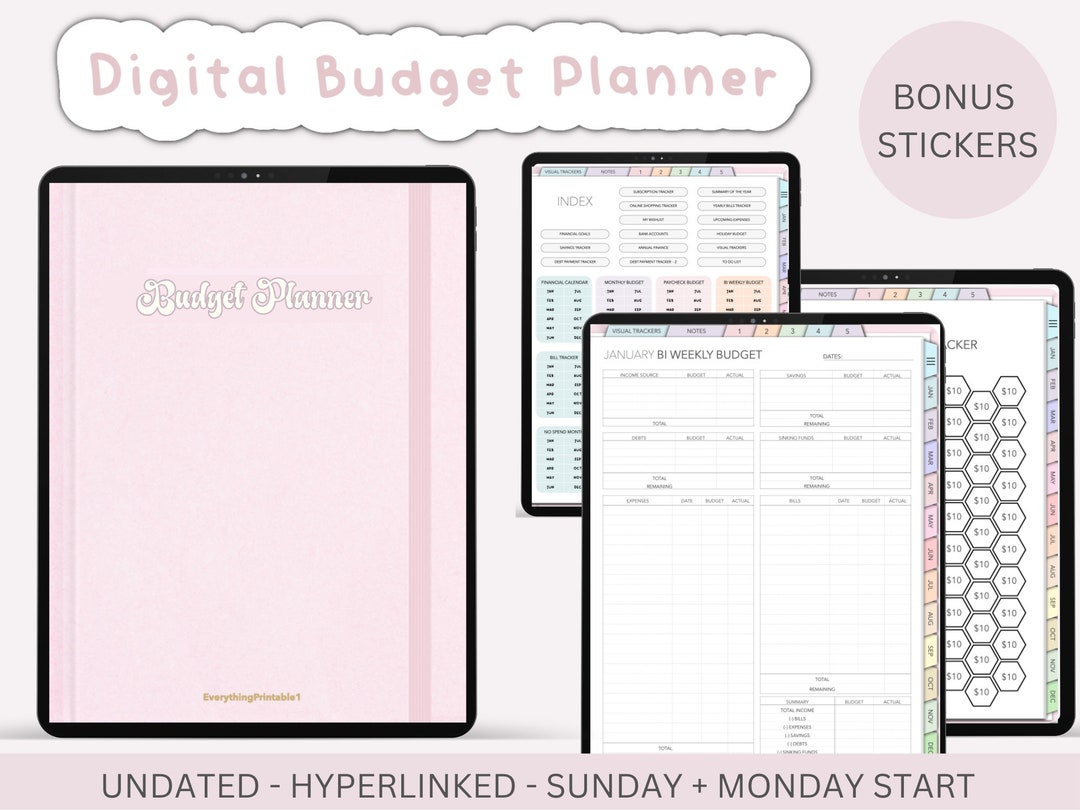 Digital Budget Planner, Finance Tracker, Goodnotes Budget Planner ...