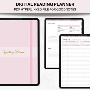 Digital Reading Journal, Reading Planner for Goodnotes, Notability ...