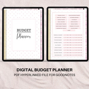 Digital Budget Planner Goodnotes Finance Planner iPad Budget Tracker ...