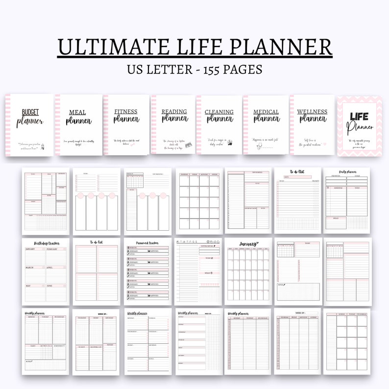 Ultimate Life Planner Bundle: Daily, Weekly, Monthly (PDF) - Etsy