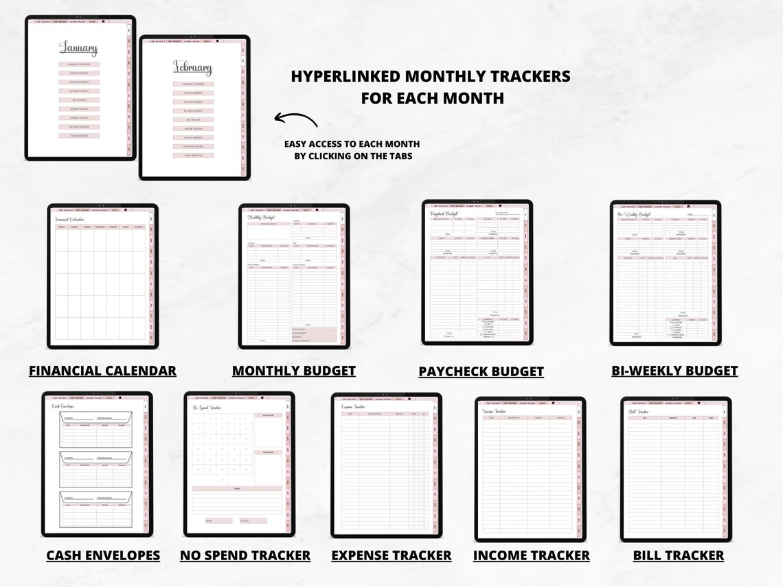 Digital Budget Planner Goodnotes Finance Planner Ipad Budget - Etsy