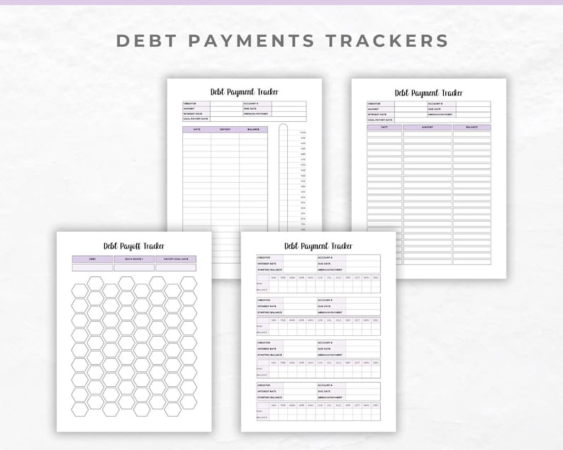 Printable Budget Planner: Monthly Finance, Savings & Debt Tracker (PDF ...