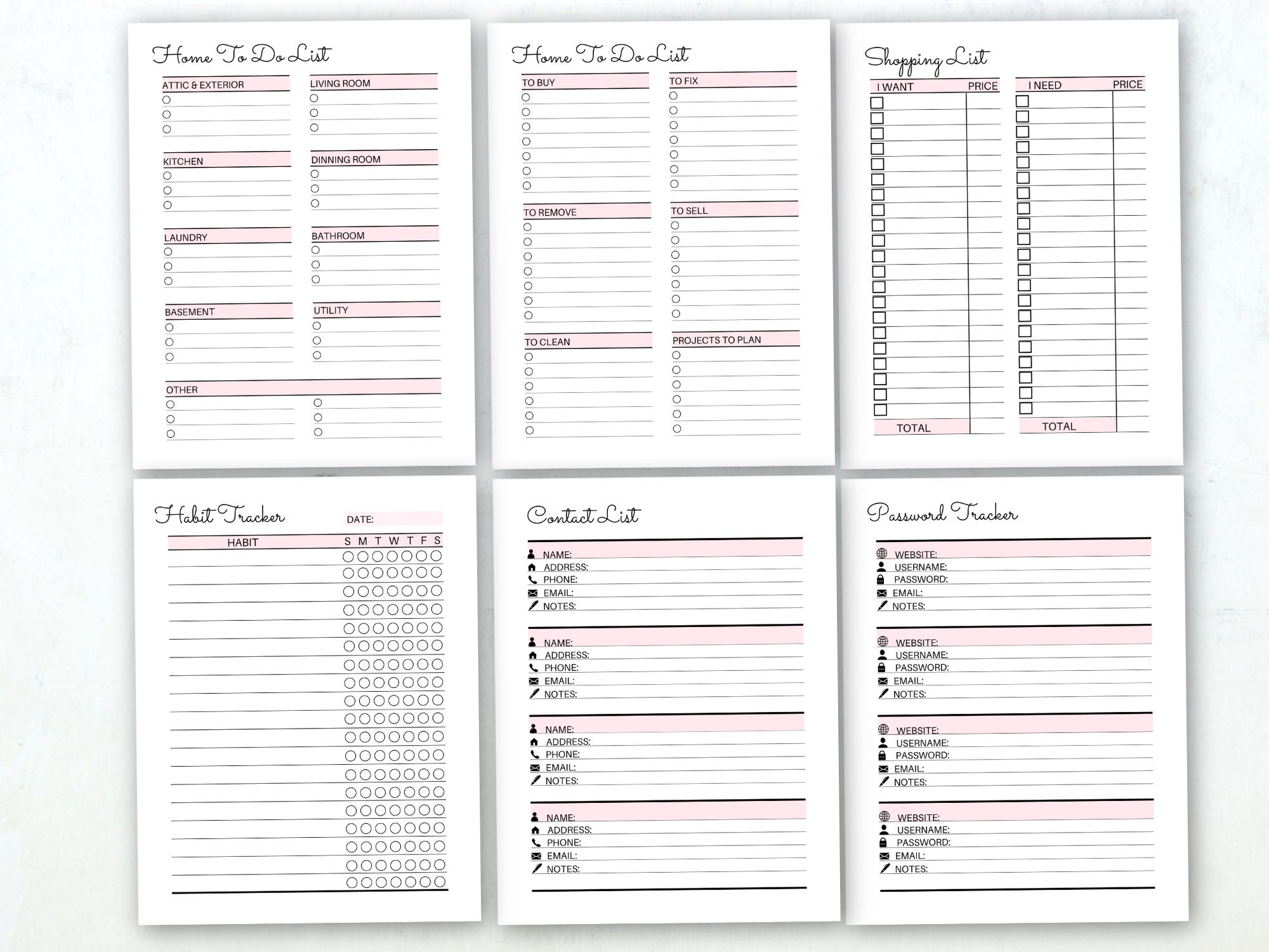 Planner Essentials Printable Daily Planner Weekly Planner | Etsy