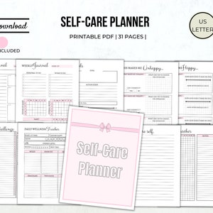 Self Care Journal Self Care Planner Self Care Kit Wellness Planner ...