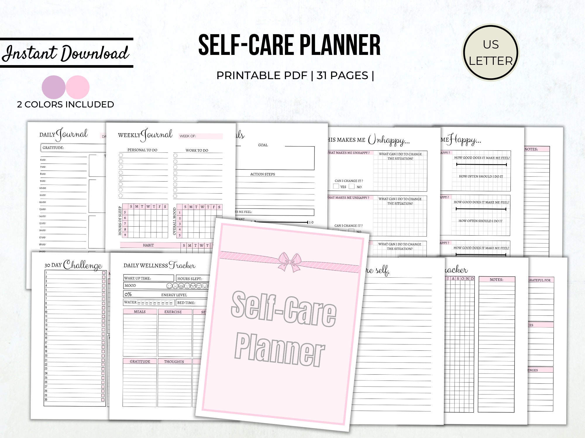 Self Care Journal Self Care Planner Self Care Kit Wellness | Etsy