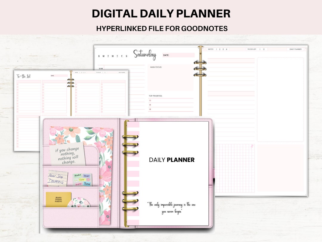 Digital Daily Planner Goodnotes Daily Planner Undated Daily Schedule ...