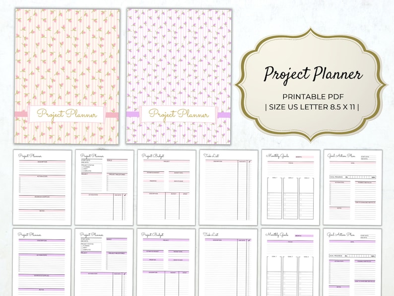 Project Planner Printable Productivity Planner Task Tracker | Etsy