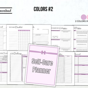 Self Care Journal Self Care Planner Self Care Kit Wellness Planner ...