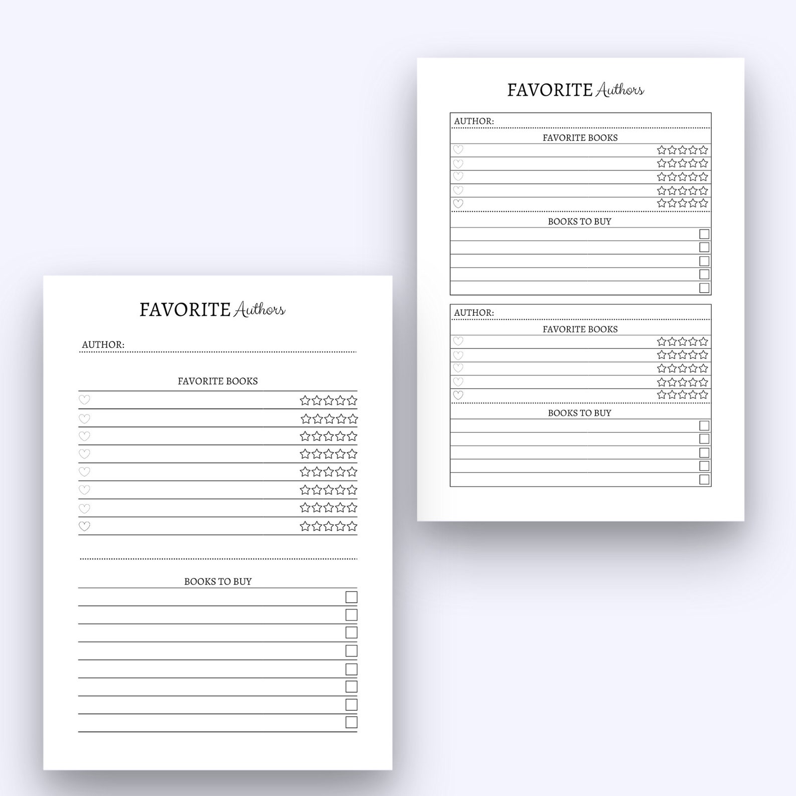 Reading Planner Printable: Book Log, Wishlist, Tracker (A4/A5/HP, PDF ...