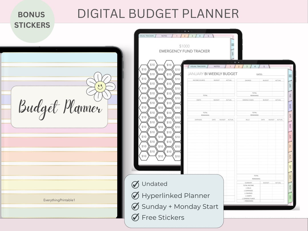Digital Budget Planner, Finance Tracker, Goodnotes Budget Planner ...
