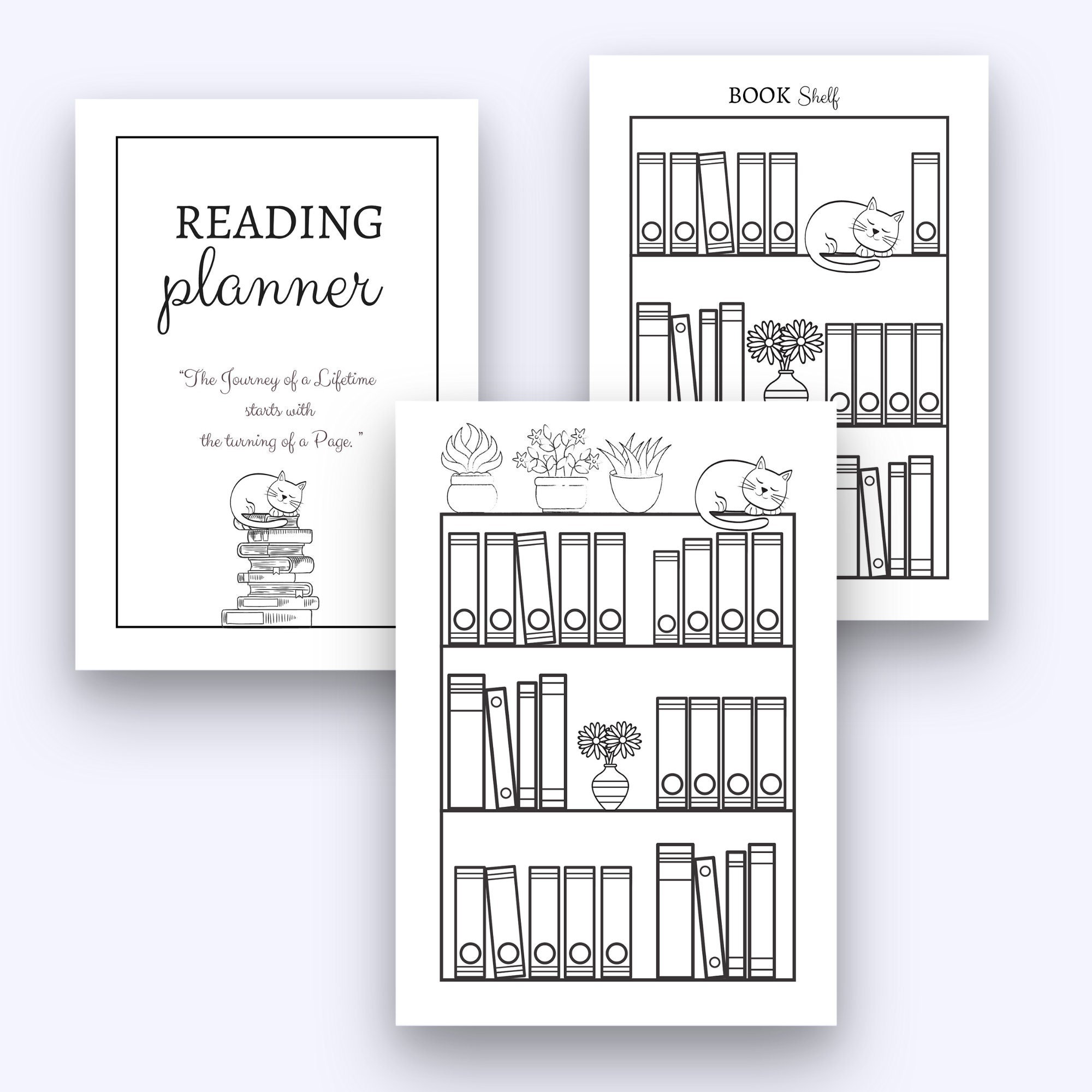 Reading Planner Printable: Book Log, Wishlist, Tracker (A4/A5/HP, PDF ...
