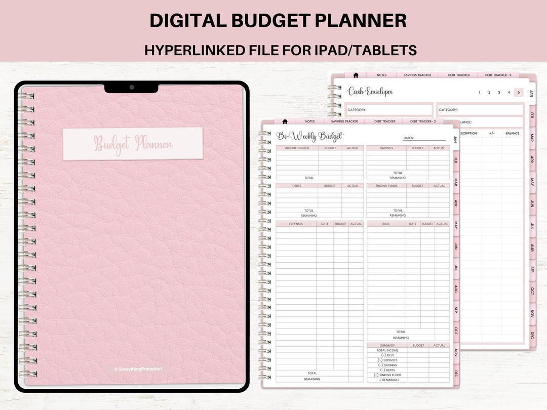 Digital Budget Planner Goodnotes Finance Planner iPad Budget Tracker ...