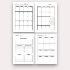 Social Media Planner Printable Facebook Tracker Instagram Planner ...