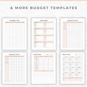 Printable Budget Planner: Monthly Finance, Savings & Debt Tracker (PDF ...