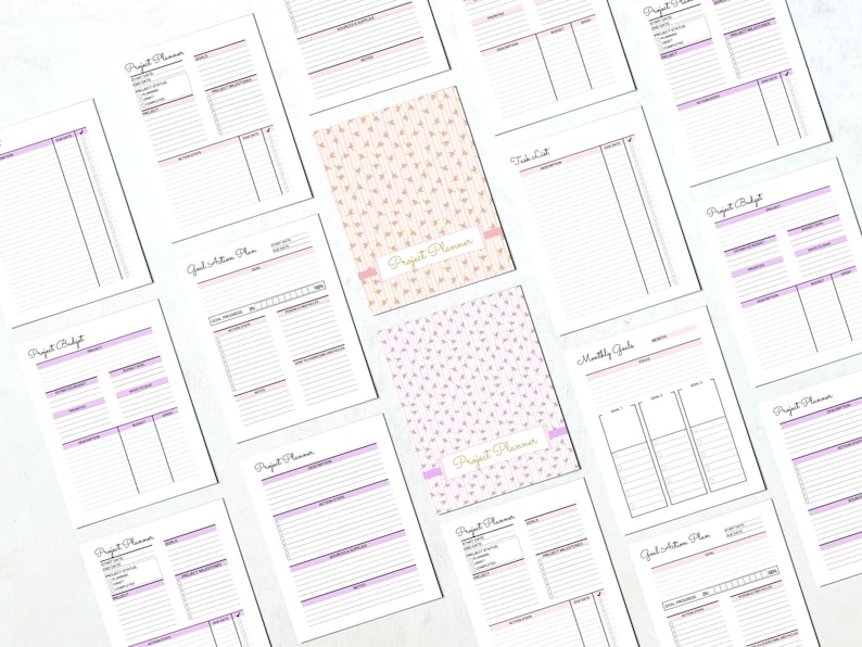 Project Planner Printable Productivity Planner Task Tracker | Etsy