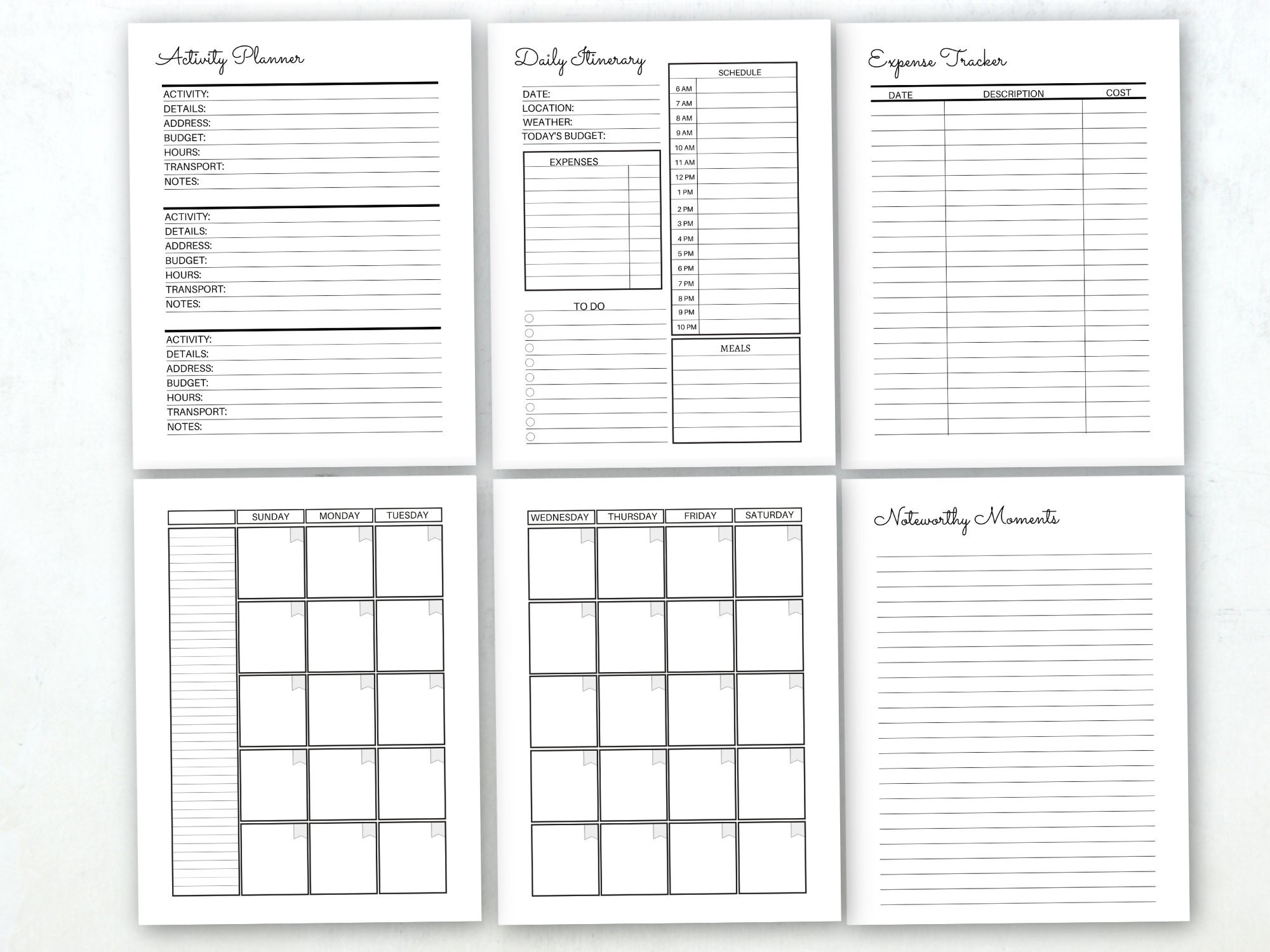 travel-planner-travel-journal-vacation-planner-trip-itinerary-etsy
