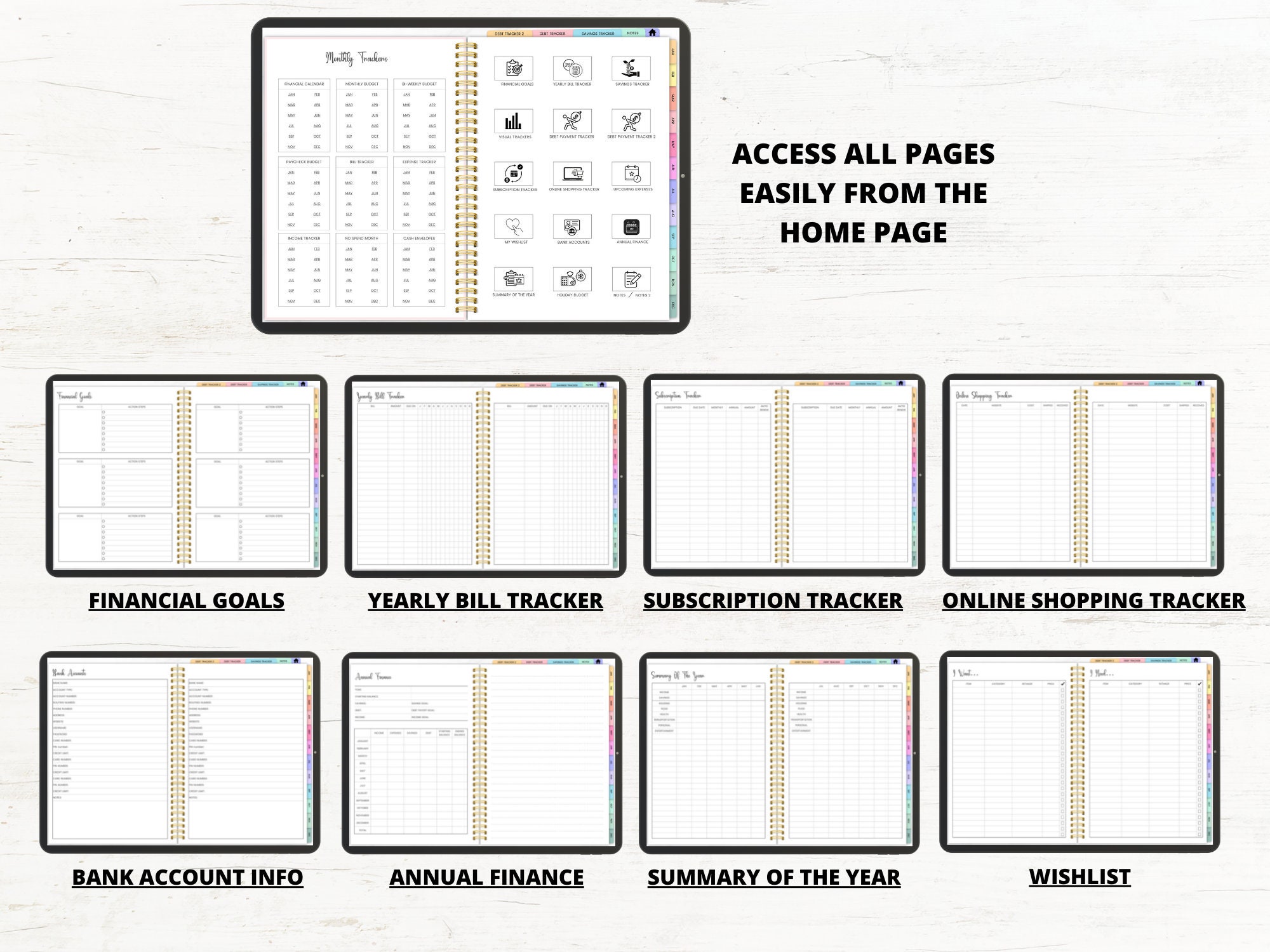 Digital Budget Planner Goodnotes Finance Tracker Ipad Budget - Etsy
