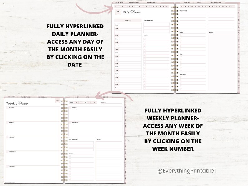 Digital Business Planner: Undated, Hyperlinked, Goodnotes (PDF Download ...