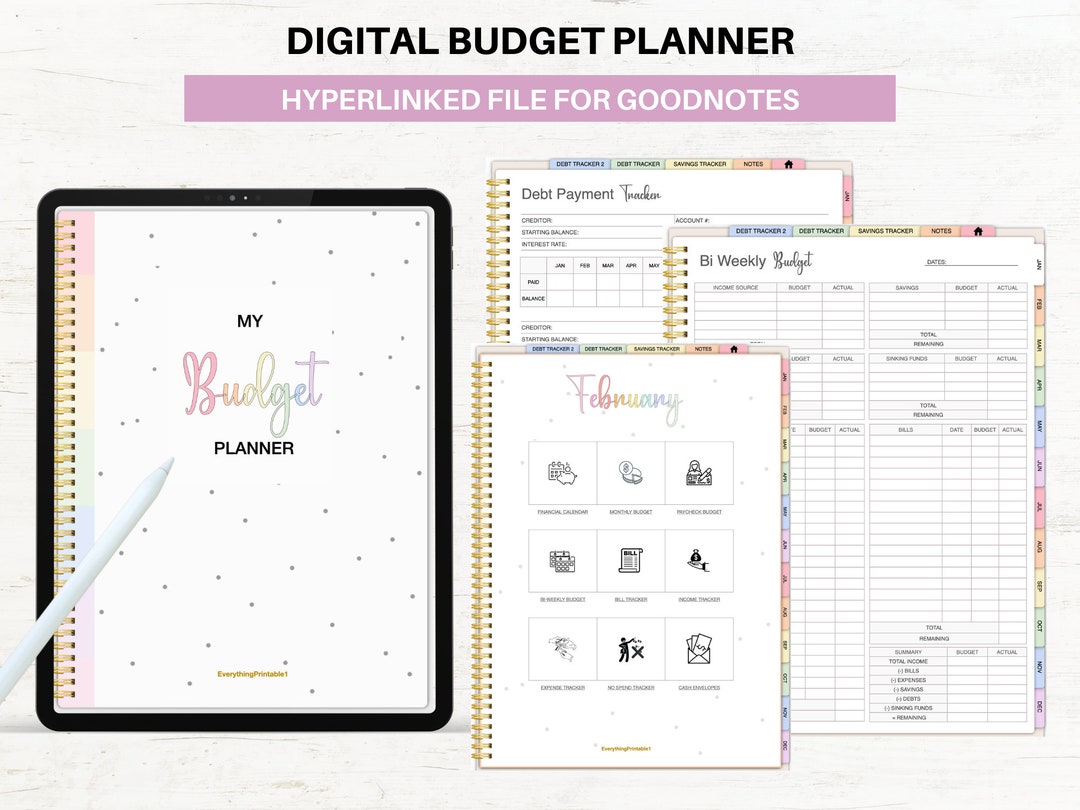 Digital Budget Planner Goodnotes Finance Tracker iPad Budget Tracker ...
