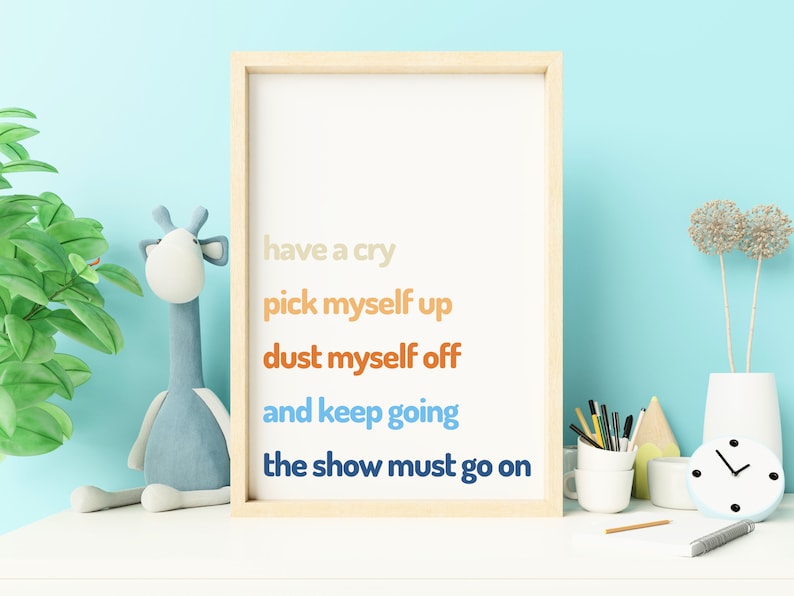 Bluey Print | the Show Must Go on Checklist | Digital Download | Wall ...