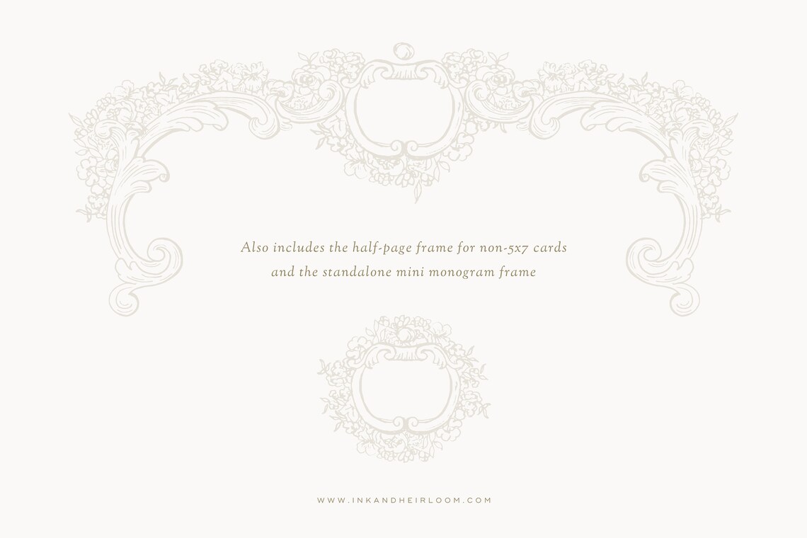 Hand-illustrated Floral Page Frames Wedding Stationery - Etsy