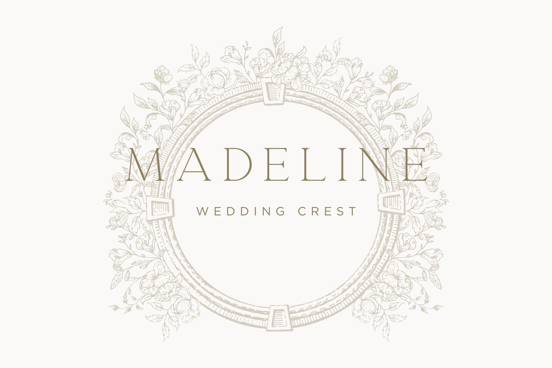 Madeline | Vintage Style Engraved Wedding Crest - Etsy