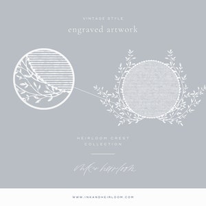 Vintage Floral Crest Mega Set Heirloom Crests Wedding Crest - Etsy