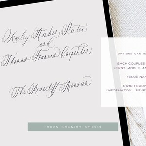 Custom Digital Hand Calligraphy Names and Venue Name for Wedding ...