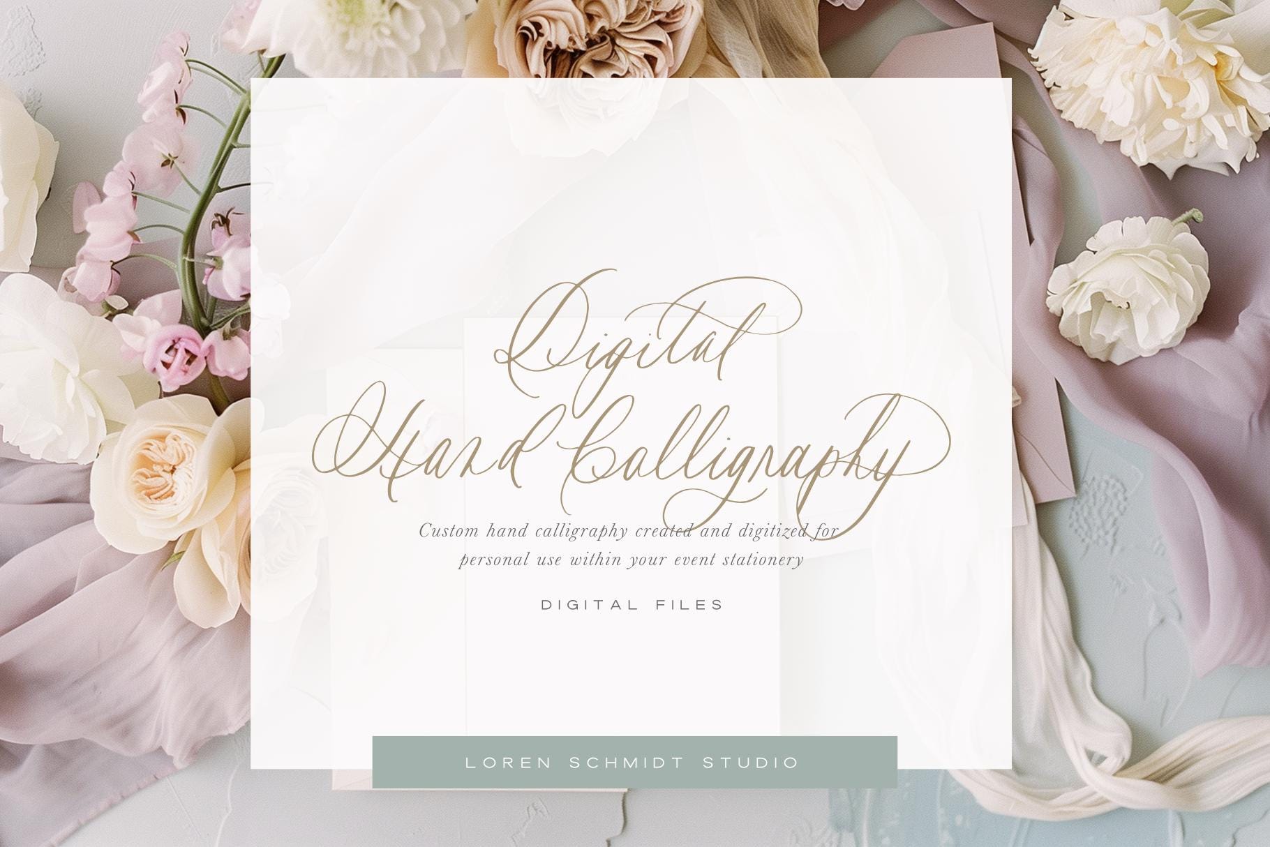 Custom Digital Hand Calligraphy Names and Venue Name for Wedding ...