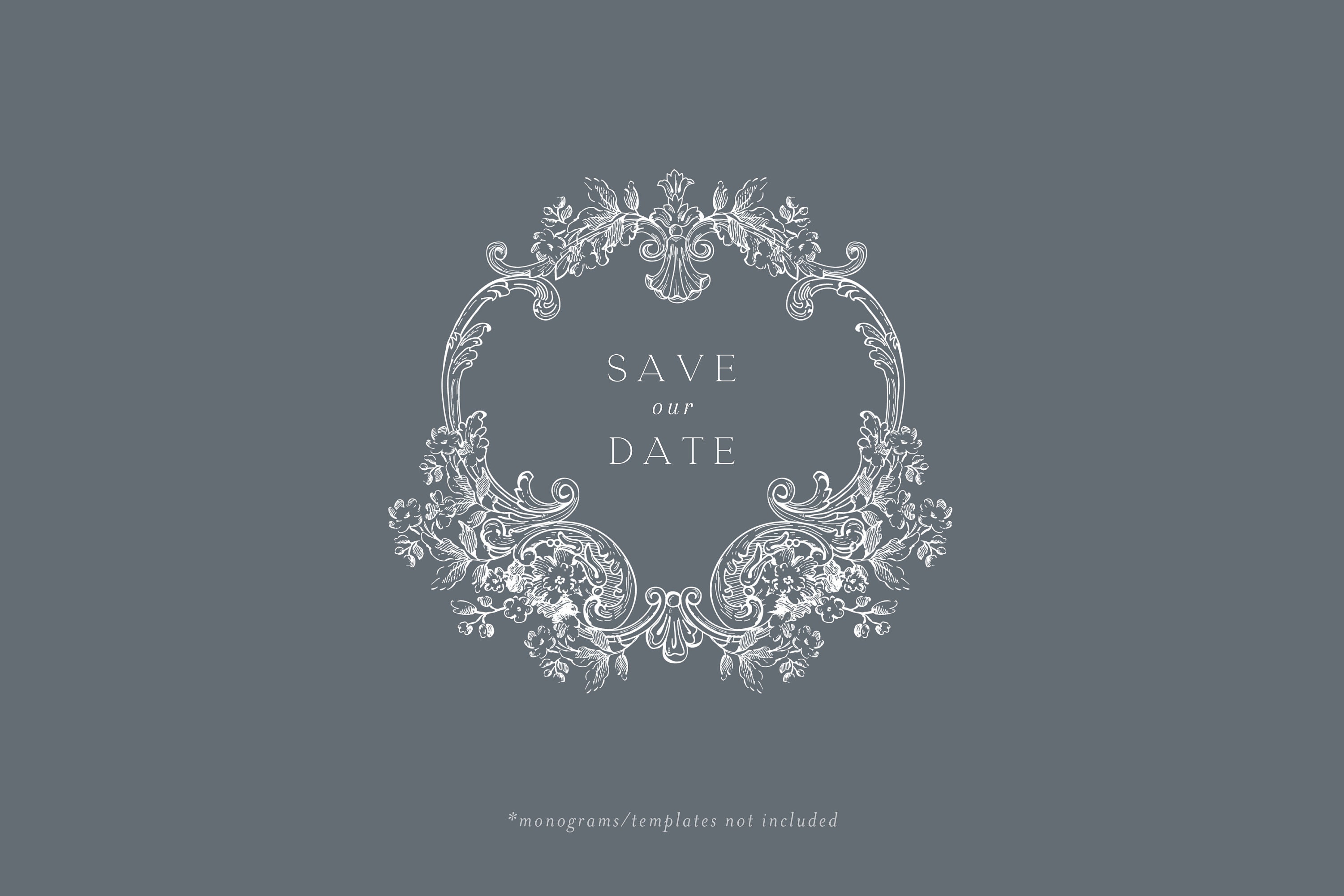 Floral Baroque Crests Vintage Floral Wedding Crests - Etsy