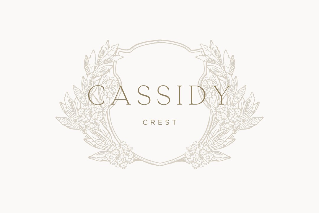 Cassidy | Vintage Style Engraved Wedding Crest - Etsy
