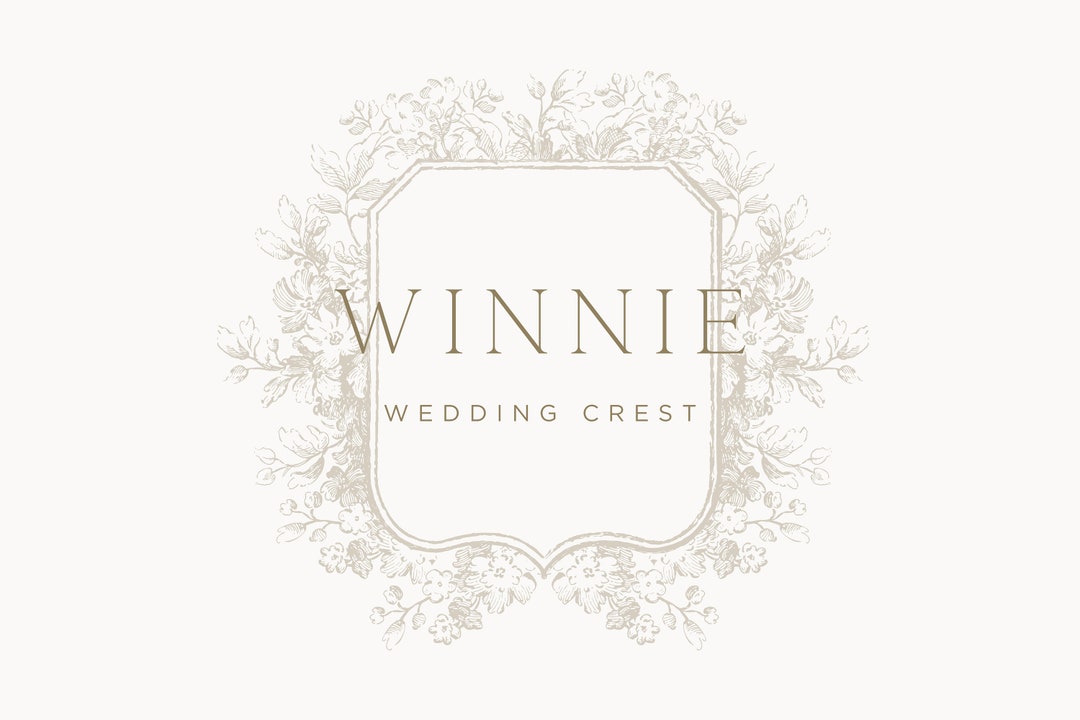 Winnie | Vintage Style Engraved Wedding Crest - Etsy