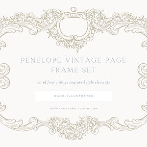 Hand-illustrated Floral Page Frames - Wedding Stationery - Etsy