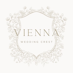 Vienna | Vintage Style Engraved Wedding Crest - Etsy