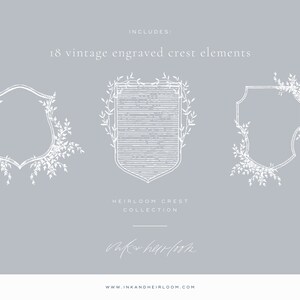 Vintage Floral Crest Mega Set Heirloom Crests Wedding Crest - Etsy