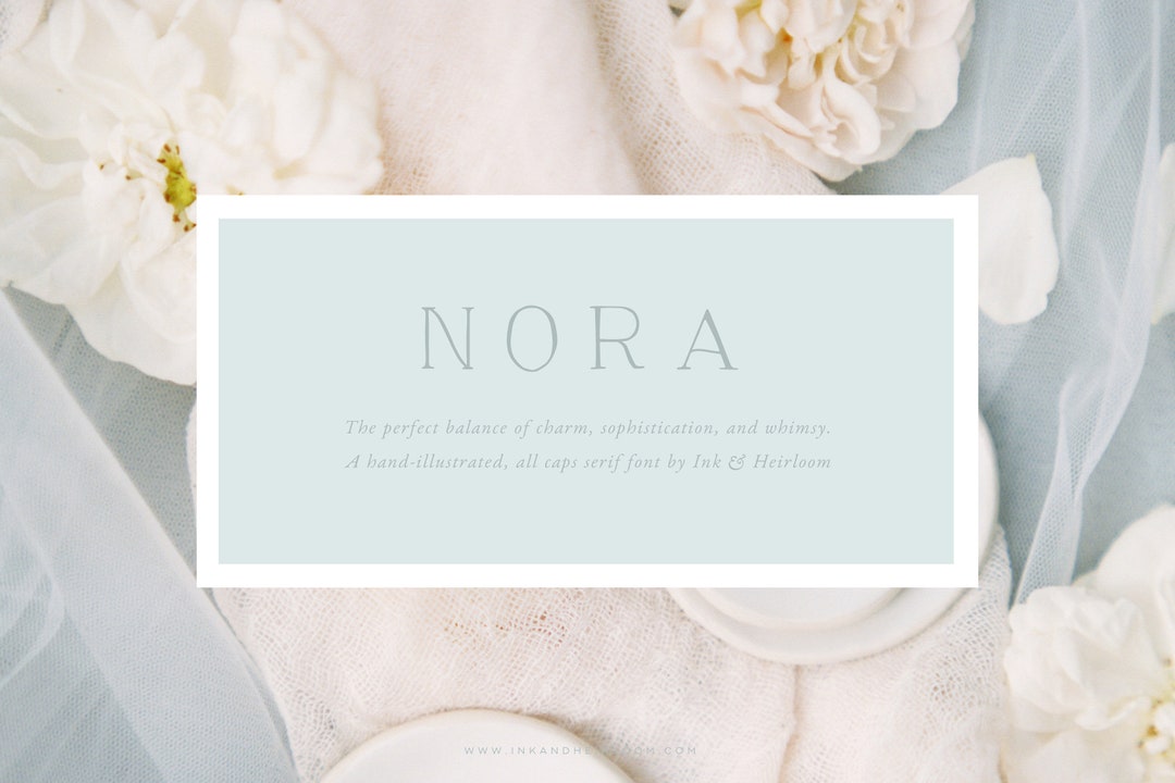 Nora A Hand-lettered Serif Font - Etsy