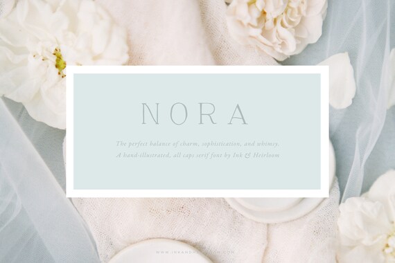 Nora A Hand-lettered Serif Font | Etsy