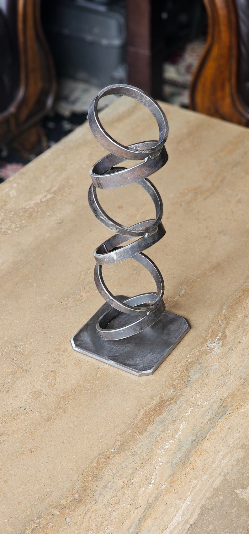 Floating Rings Abstract Steel Center Piece - Etsy