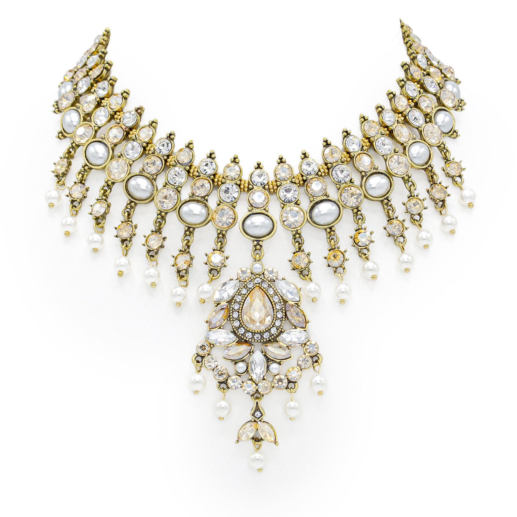 Indian Earrings Necklace, Bridal Jewellery, Asian Wedding Jewellery ...