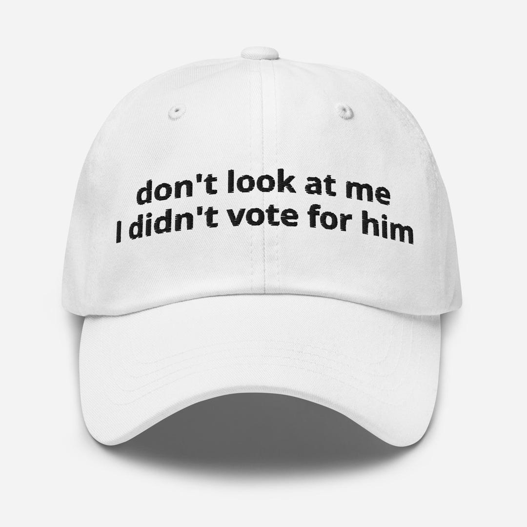 I Didn't Vote for Him Embroidered Hat | Political, 2024 Elections - Etsy