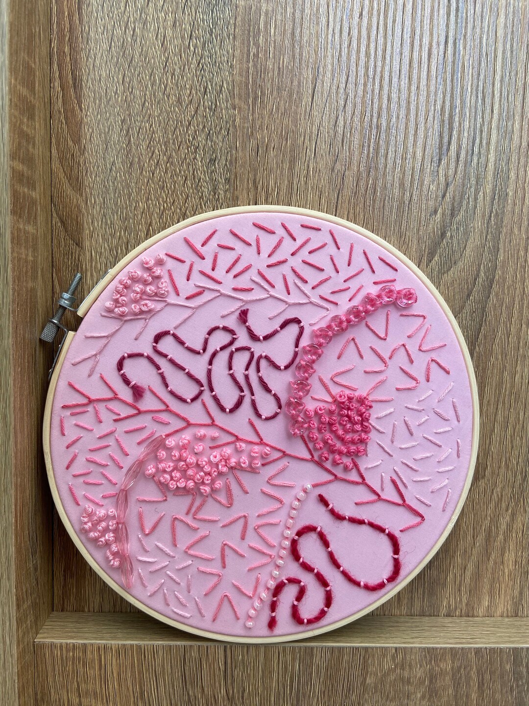 Light Pink 8 Inch Embroidery - Etsy