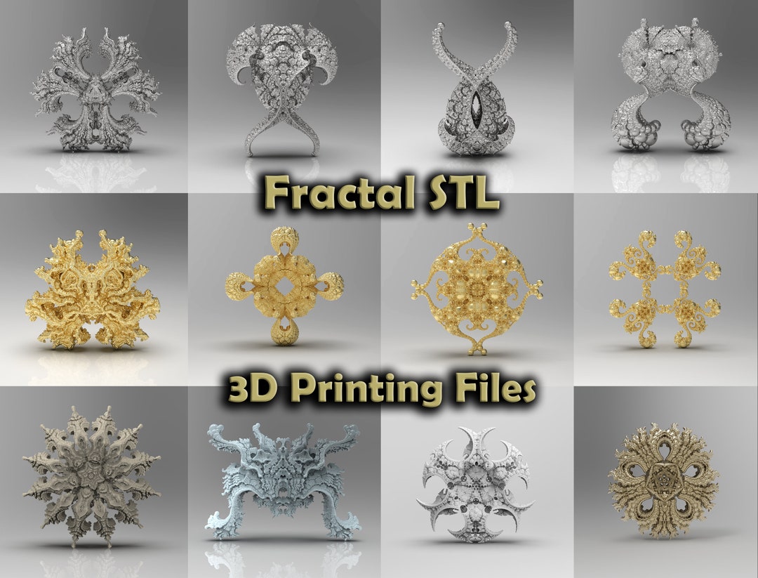 16 Fractal STL Files 3D Printing Files Pack - Etsy