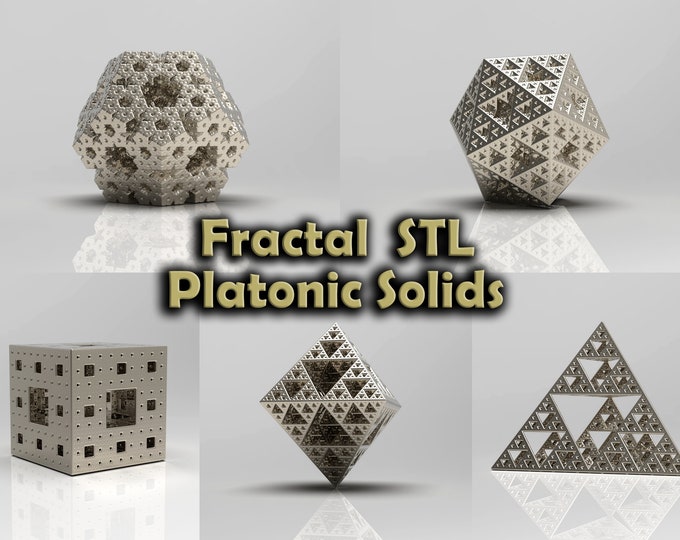 Platonic Solids - 3D Fractal STL Files for 3D Printing - Etsy